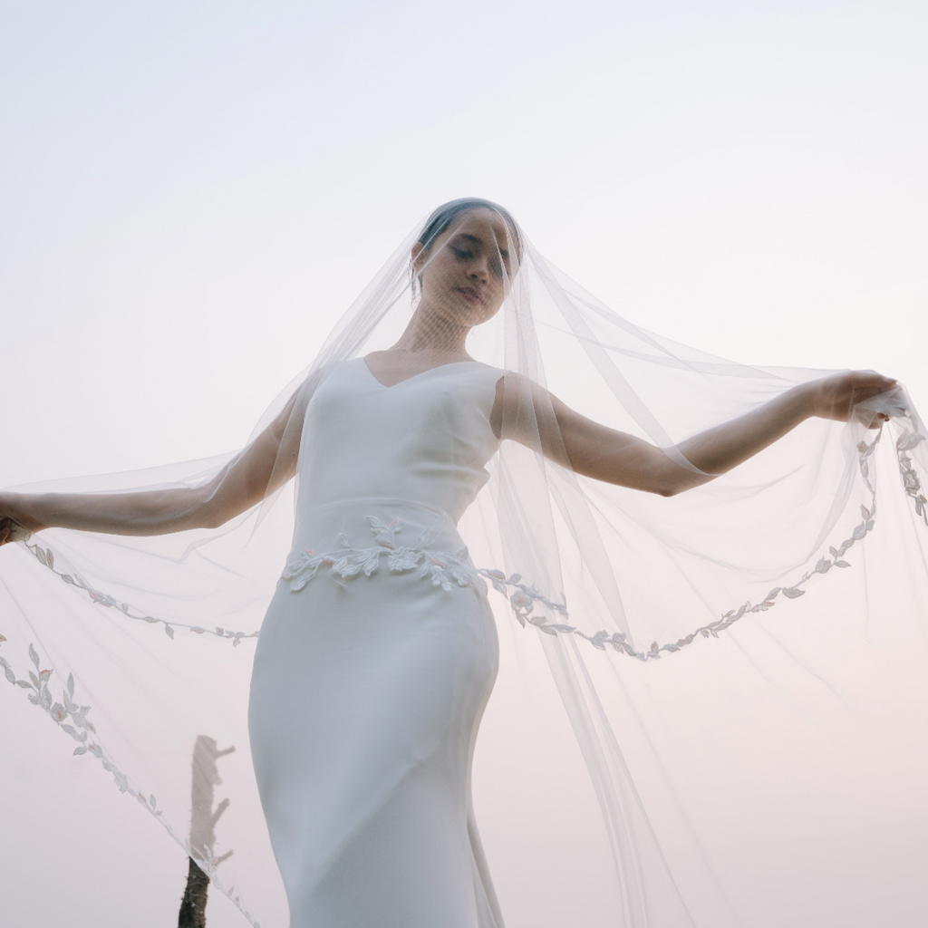 How to choose the perfect veil for the minimalistic wedding dress ...