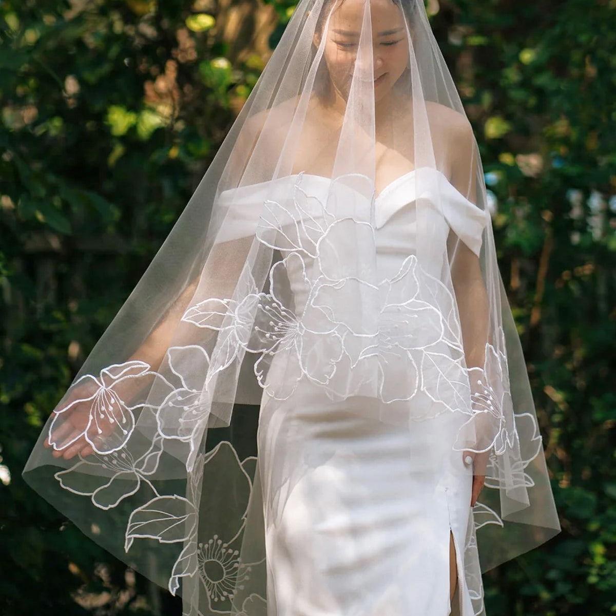 Fingertip Length Veils | TARA Bridal
