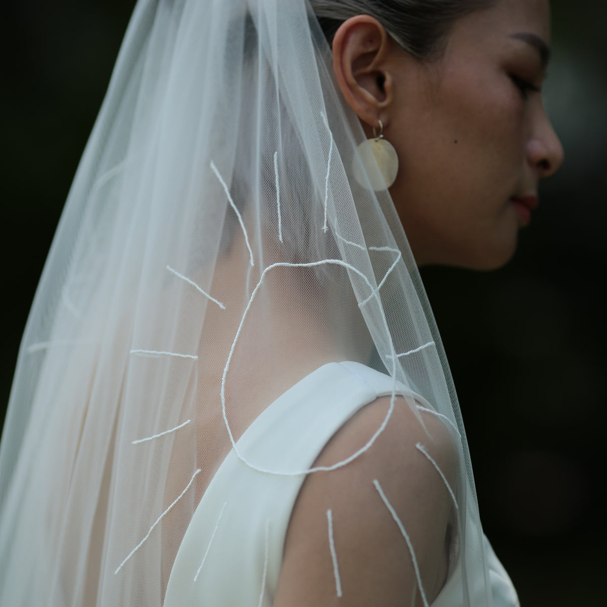 HALI XOXO | Chapel Hand-Embroidered Veil | Handmade Bridal Veils by ...